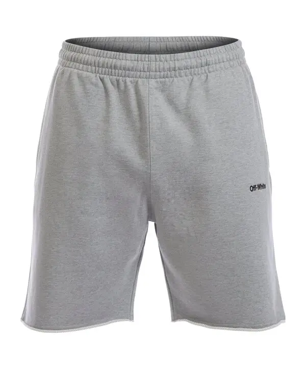 Off-White Elasticated Waist Shorts - Gray
