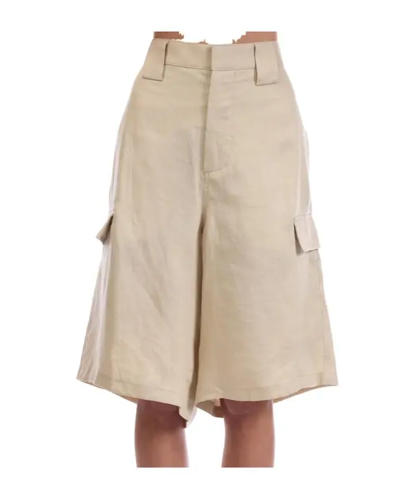 Off-White Beige Cargo Shorts