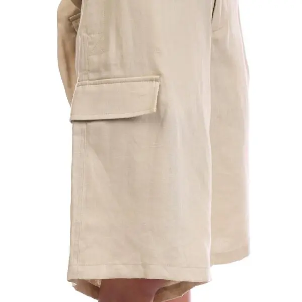 Off-White Beige Cargo Shorts
