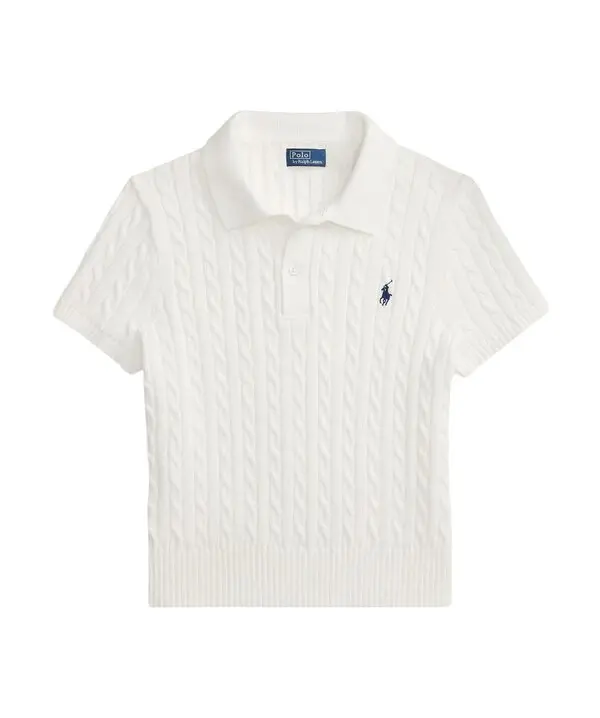Polo Ralph Lauren Cable Knit Short Sleeve Polo Shirt