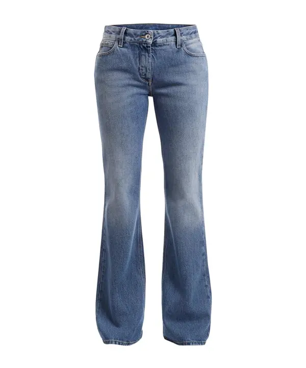 Off-White Slim-fit Flared Jeans - Blue