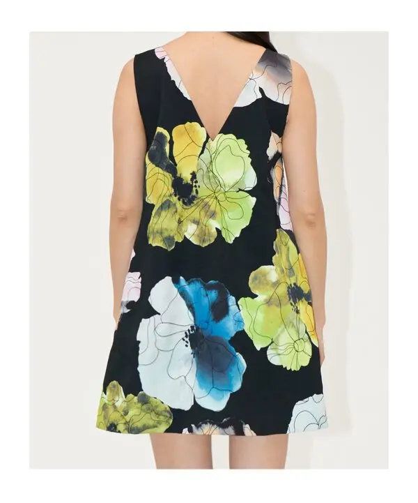 Stine Goya Sleeveless A-line Mini Dress With Floral Print And Embroidery