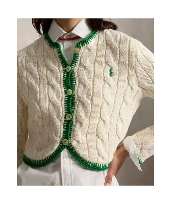 Polo Ralph Lauren Color-blocked Knit Cardigan