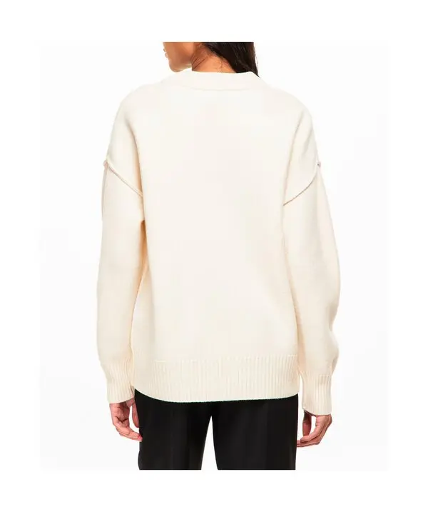 AMI Paris Knitted Cardigan With Embroidered Logo