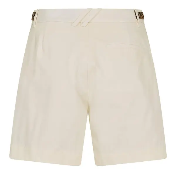 Burberry Tailored Pleated Shorts With Signature Print Belt