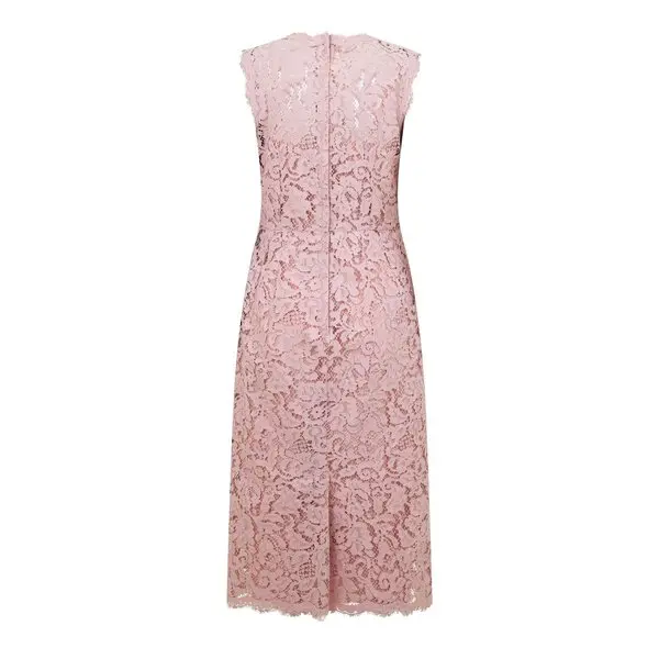 Dolce & Gabbana Floral Lace Midi Dress