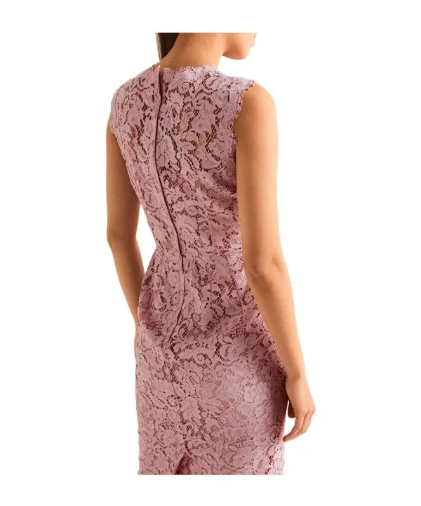 Dolce & Gabbana Floral Lace Midi Dress