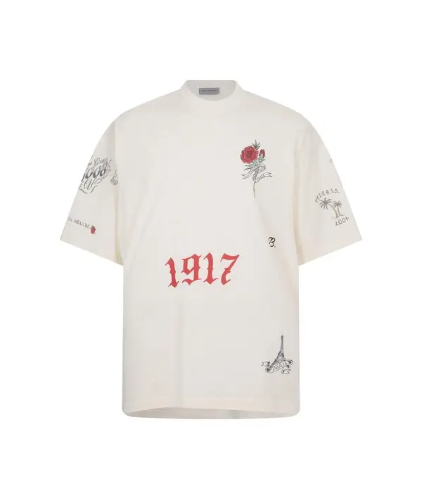 Balenciaga Oversized Fit T-shirt - White