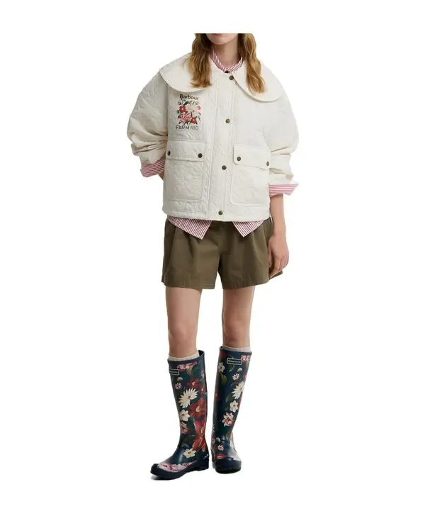 Barbour Quilted Jacket With Embroidered Detail