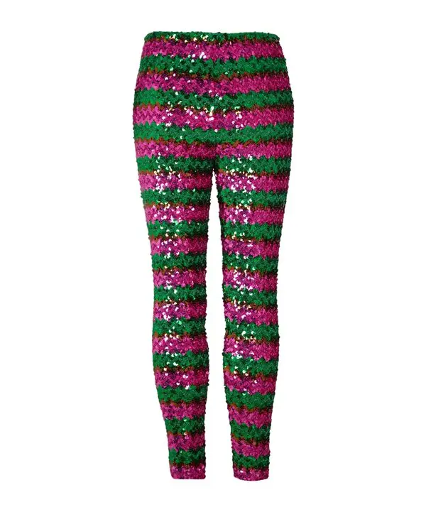 Gucci Sequined Striped Trousers