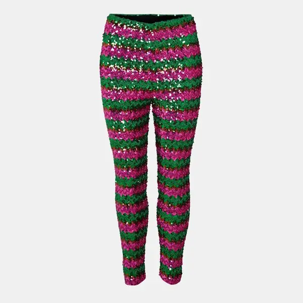 Gucci Sequined Striped Trousers