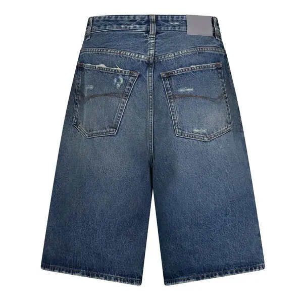 Balenciaga Retro-style Denim Shorts - Blue