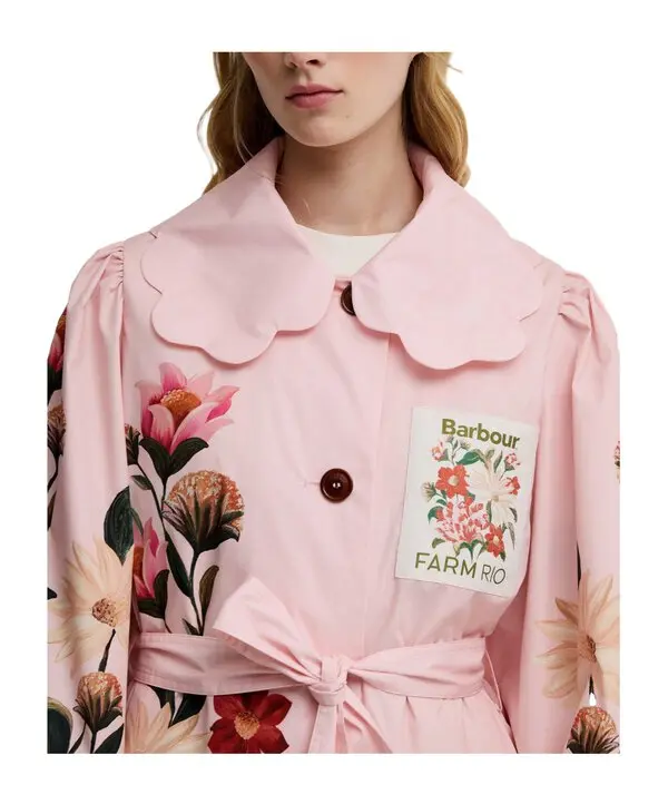 Barbour Floral Print Trench Coat