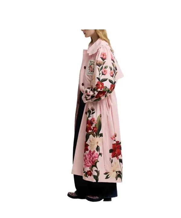 Barbour Floral Print Trench Coat