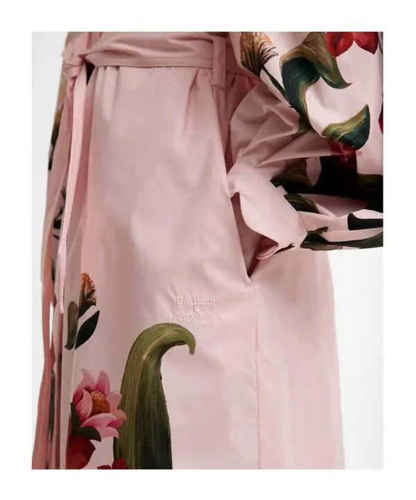 Barbour Floral Print Trench Coat
