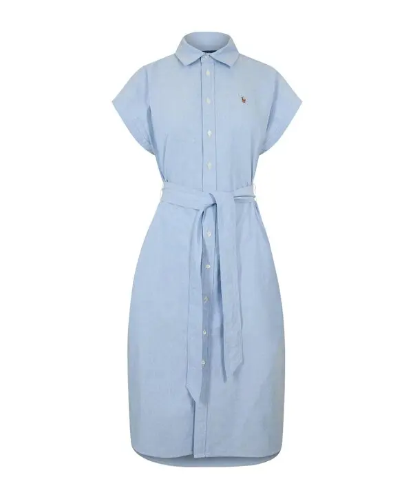Polo Ralph Lauren Tie Waist Shirt Dress - Blue