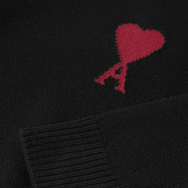 AMI Paris Crew Neck Jumper With Logo Knit