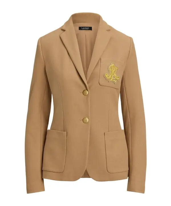 Ralph Lauren Slim-fit Cotton Blazer With Notched Lapels - Brown