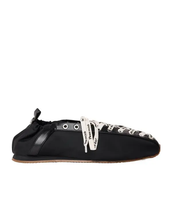 GANNI Lace-up Ballet Flats