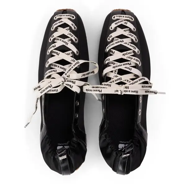 GANNI Lace-up Ballet Flats