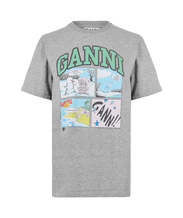 GANNI Printed Logo T-shirt