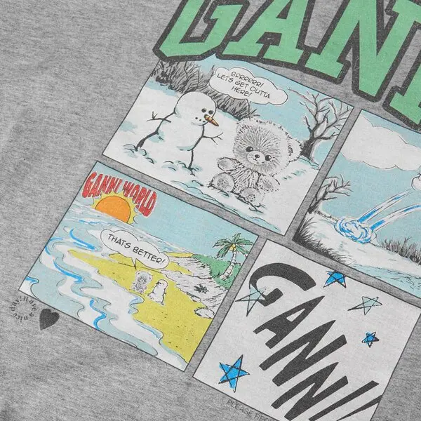GANNI Printed Logo T-shirt