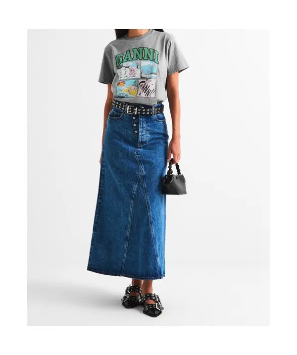 GANNI Printed Logo T-shirt