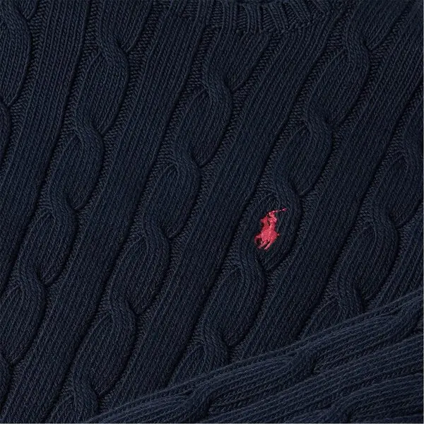 Polo Ralph Lauren Embroidered Knit Midi Dress - Black