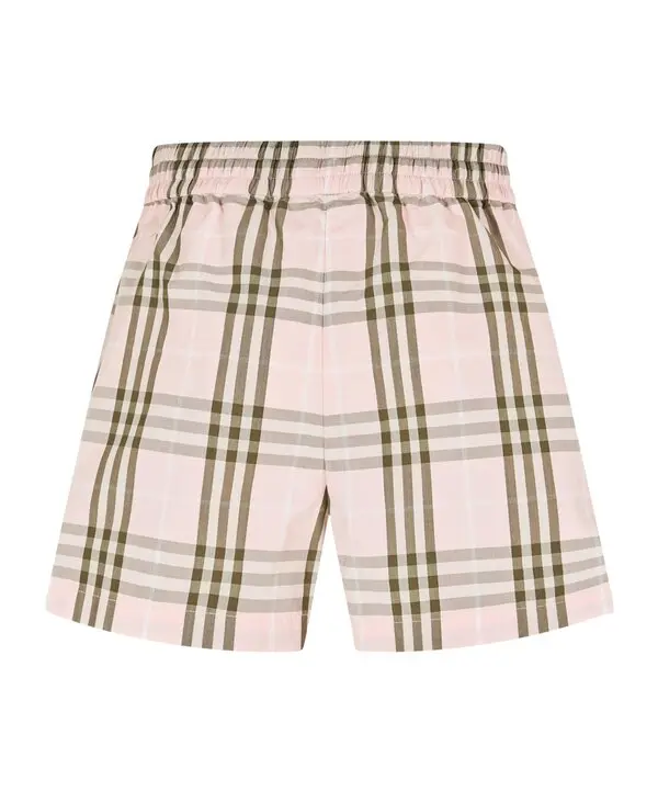Burberry Plaid Sports Shorts With Drawstring