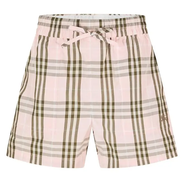 Burberry Plaid Sports Shorts With Drawstring