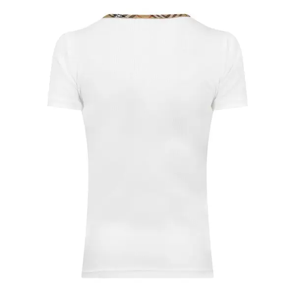 Burberry Slim Fit Ribbed T-shirt With Logo Detail