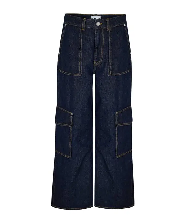GANNI Solid Color Jeans