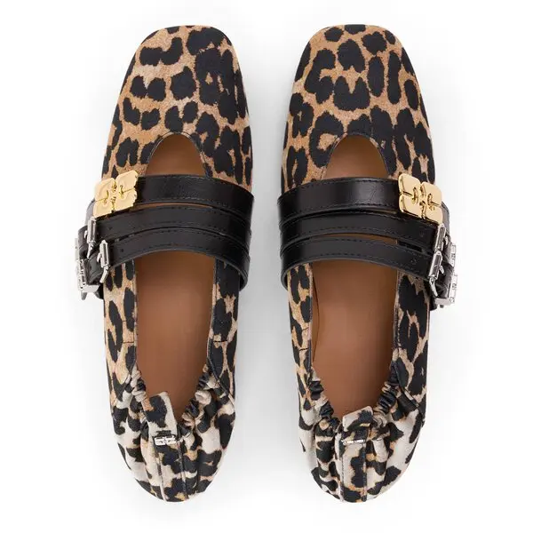 GANNI Printed Ballet Shoes