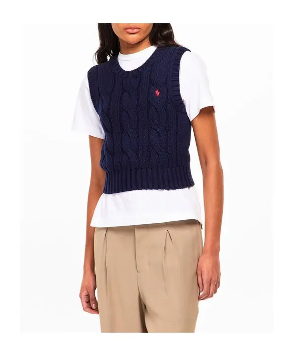 Polo Ralph Lauren Navy Cable-knit Vest