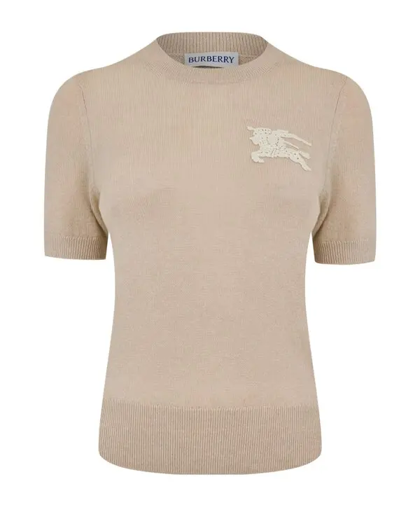 Burberry Knitted Top With Equestrian Emblem
