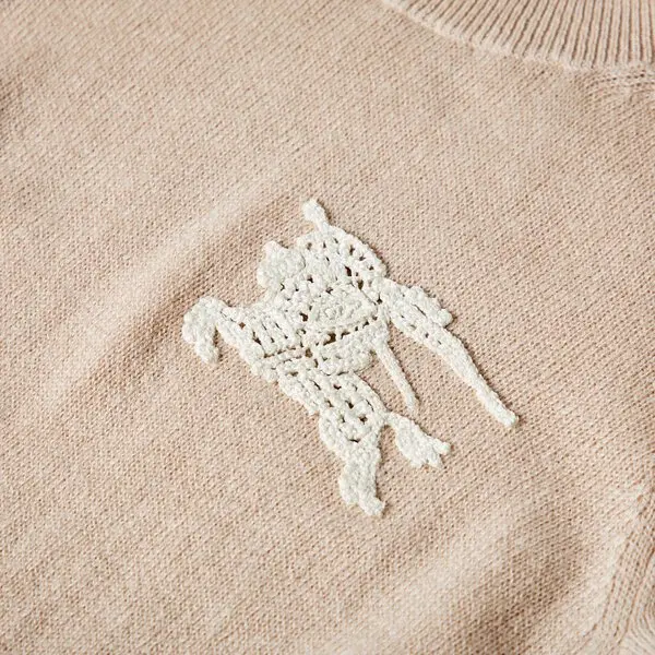 Burberry Knitted Top With Equestrian Emblem