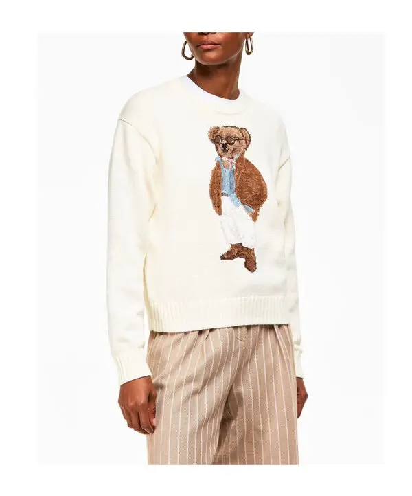 Polo Ralph Lauren Crew Neck Bear Graphic Sweater