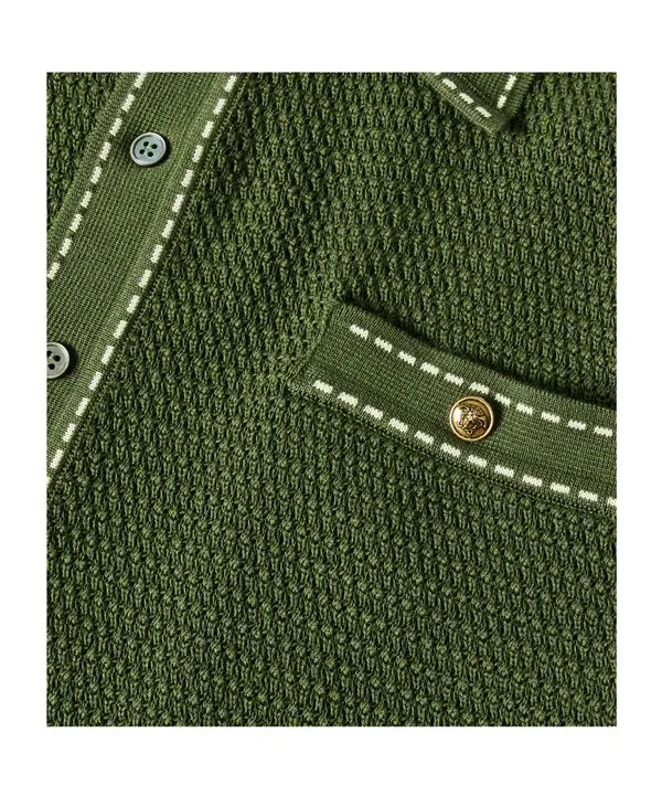 Versace Knitted Short Sleeve Polo Shirt
