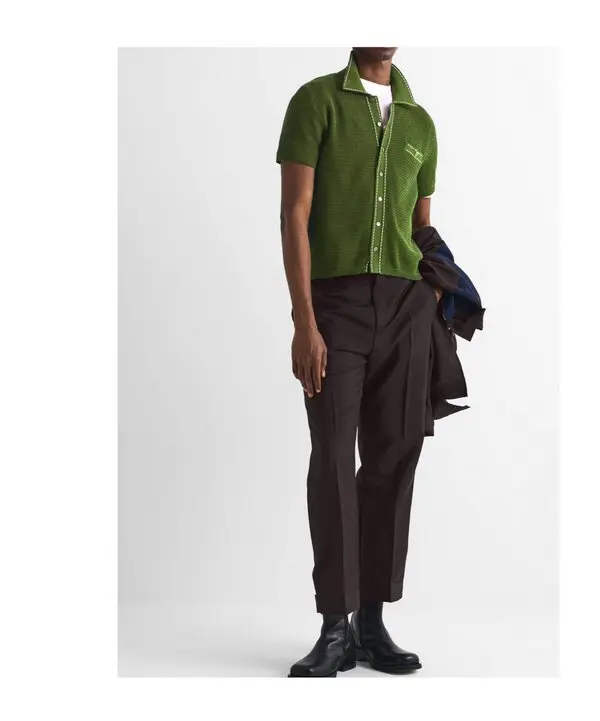 Versace Knitted Short Sleeve Polo Shirt