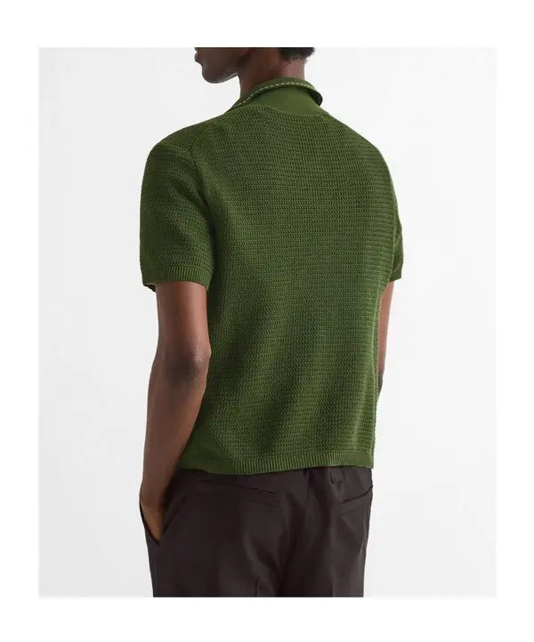 Versace Knitted Short Sleeve Polo Shirt