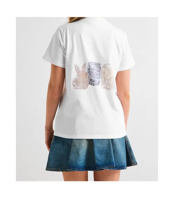 GANNI Graphic Print Crewneck T-shirt