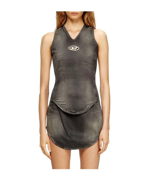 DIESEL® Sleeveless V-neck Top With Emblem