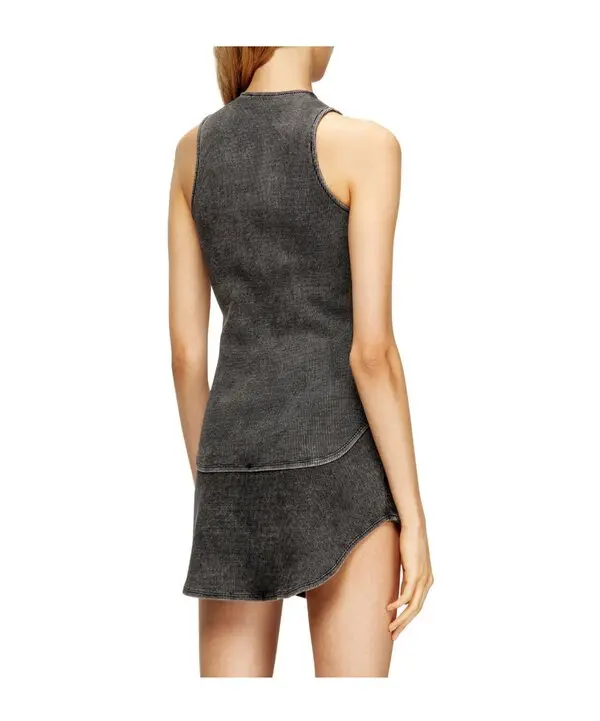 DIESEL® Sleeveless V-neck Top With Emblem