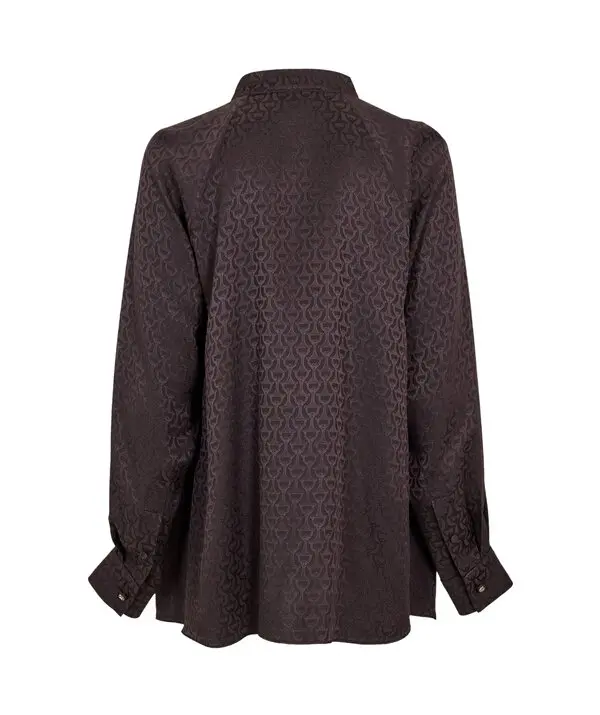 Gucci Stand-up Collar Long-sleeve Blouse