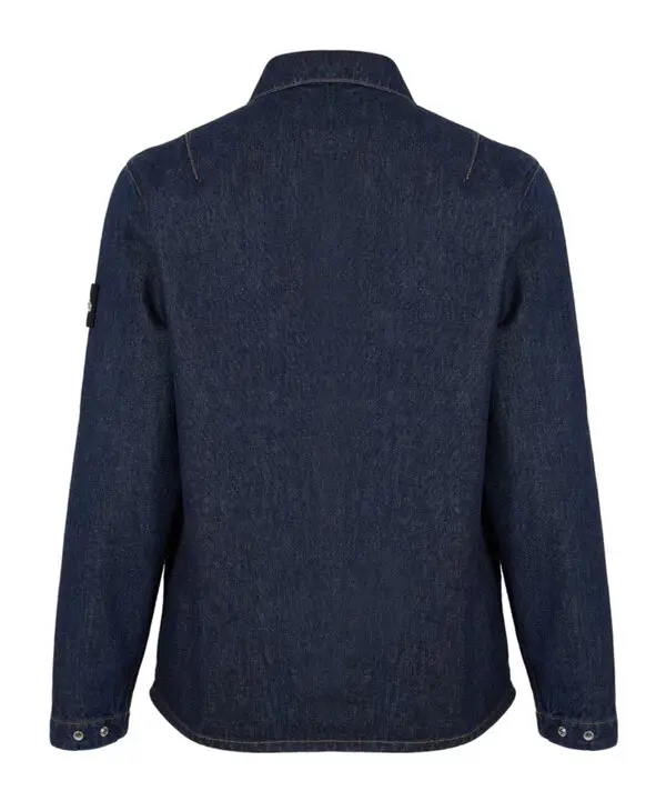 Stone Island Zip-up Jacket With Logo Patch