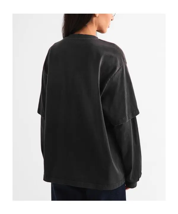 GANNI Long Sleeve Layered T-shirt