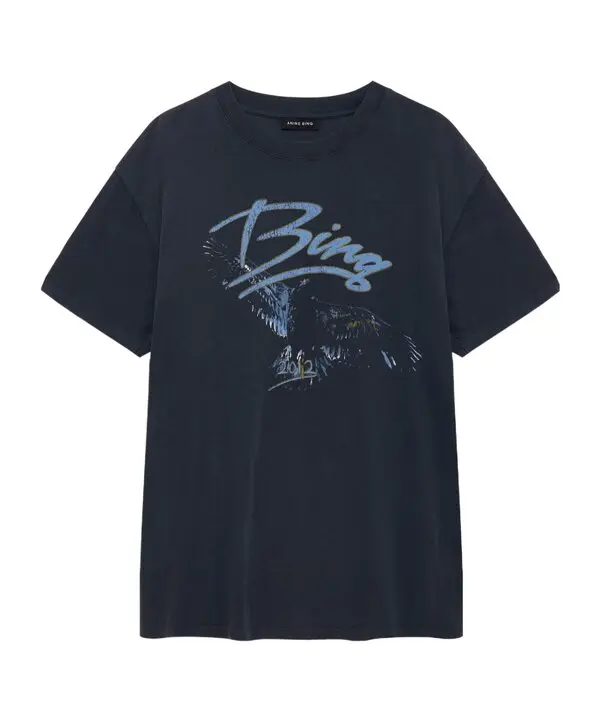 ANINE BING Graphic Print T-shirt - Black
