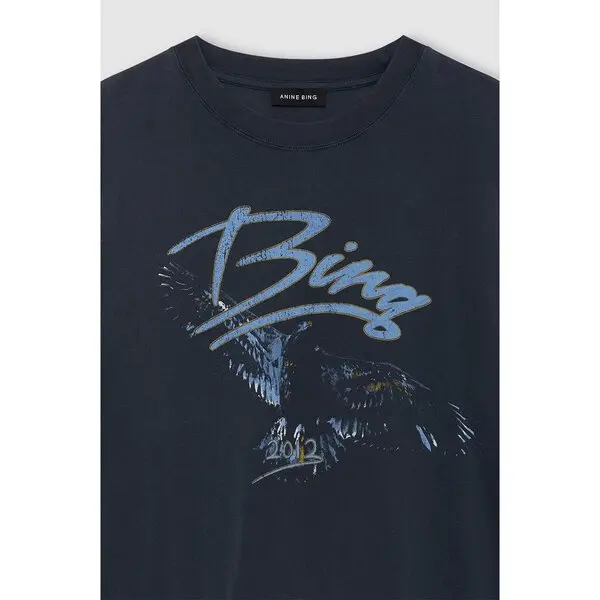 ANINE BING Graphic Print T-shirt - Black