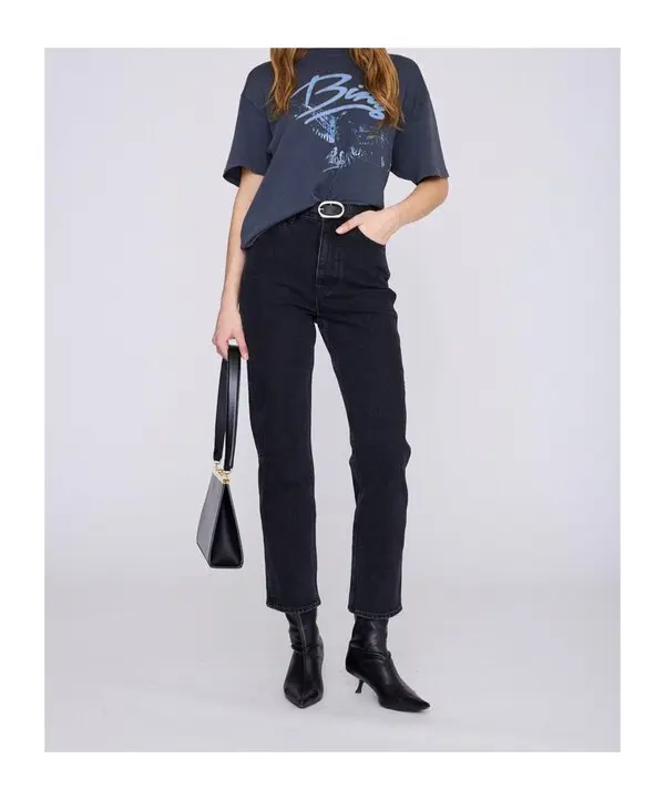 ANINE BING Graphic Print T-shirt - Black