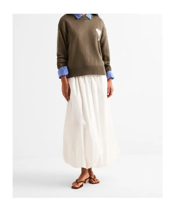AMI Paris Crew Neck Jumper With Logo Detail